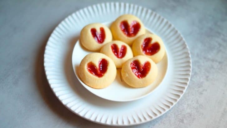 Easy Jam Heart Cookie Recipe. Just 4 ingredients! | MerryBoosters